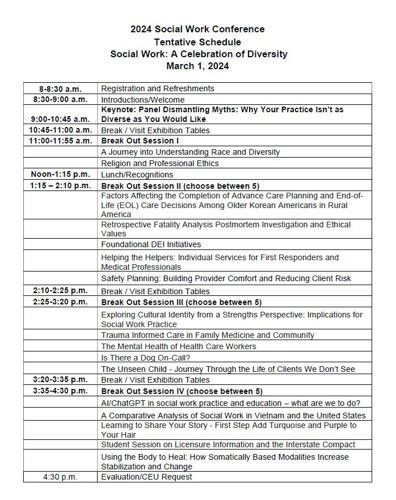 Annual Social Work Conference - University of Southern Indiana